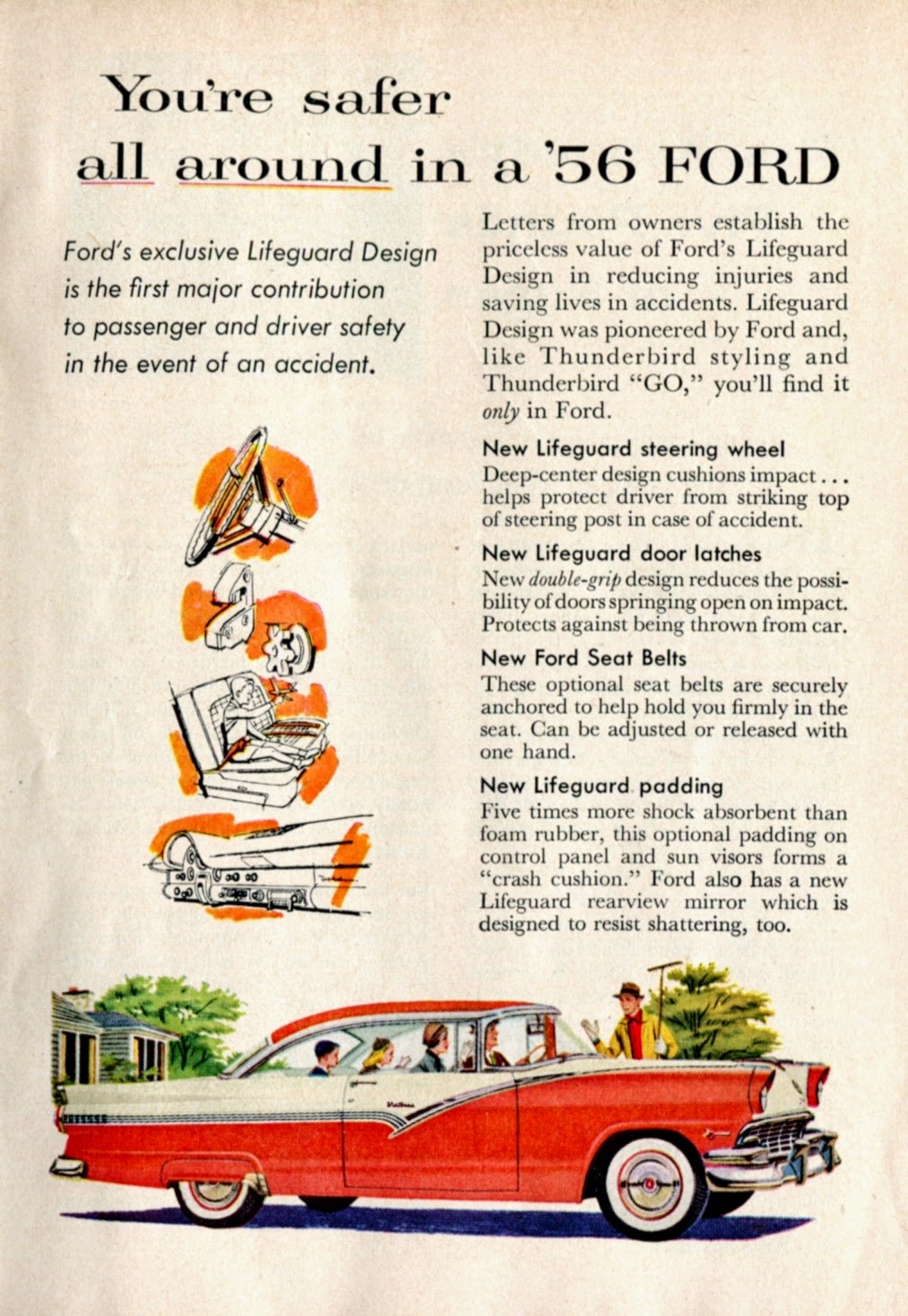 1956 Ford Thunderbird - Vintage Cars Ads