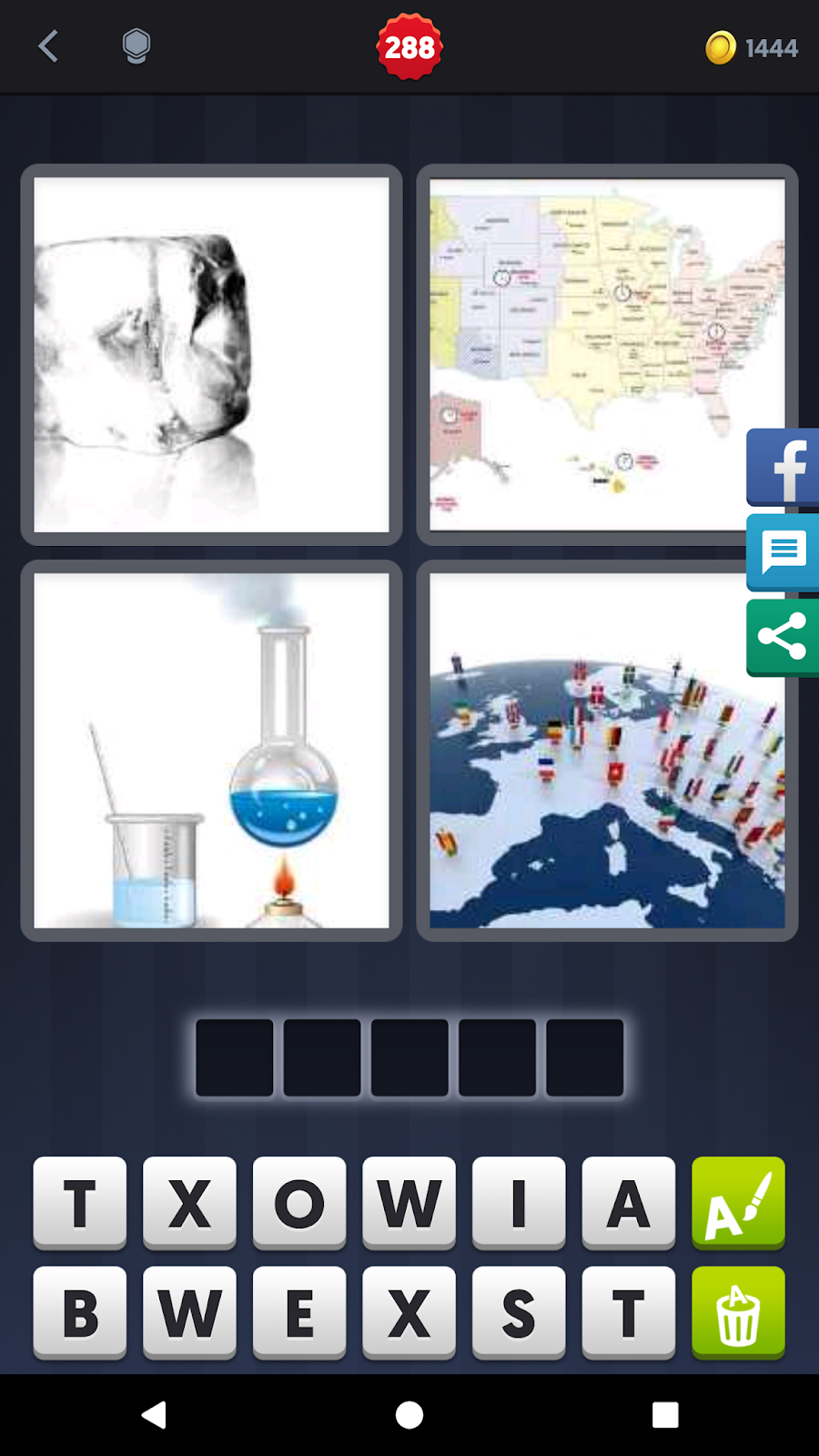 4 Pics 1 Word Answers Solutions LEVEL 288 STATE