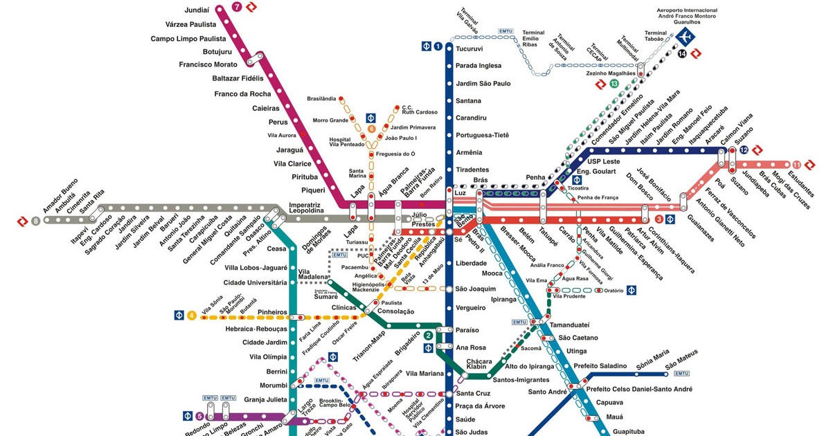 Mapa do Metrô de São Paulo