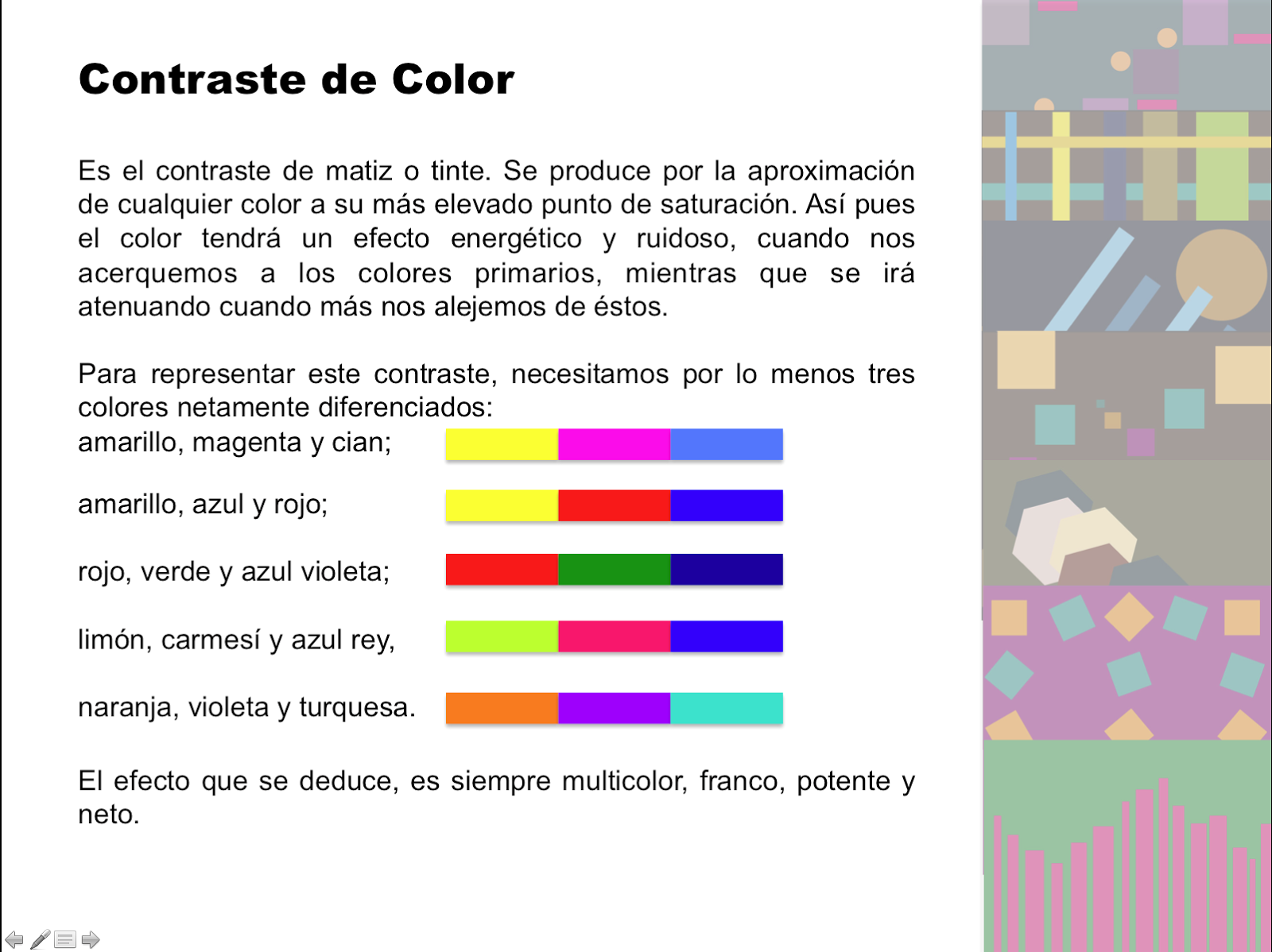coloruney: Los 7 contrastes del color