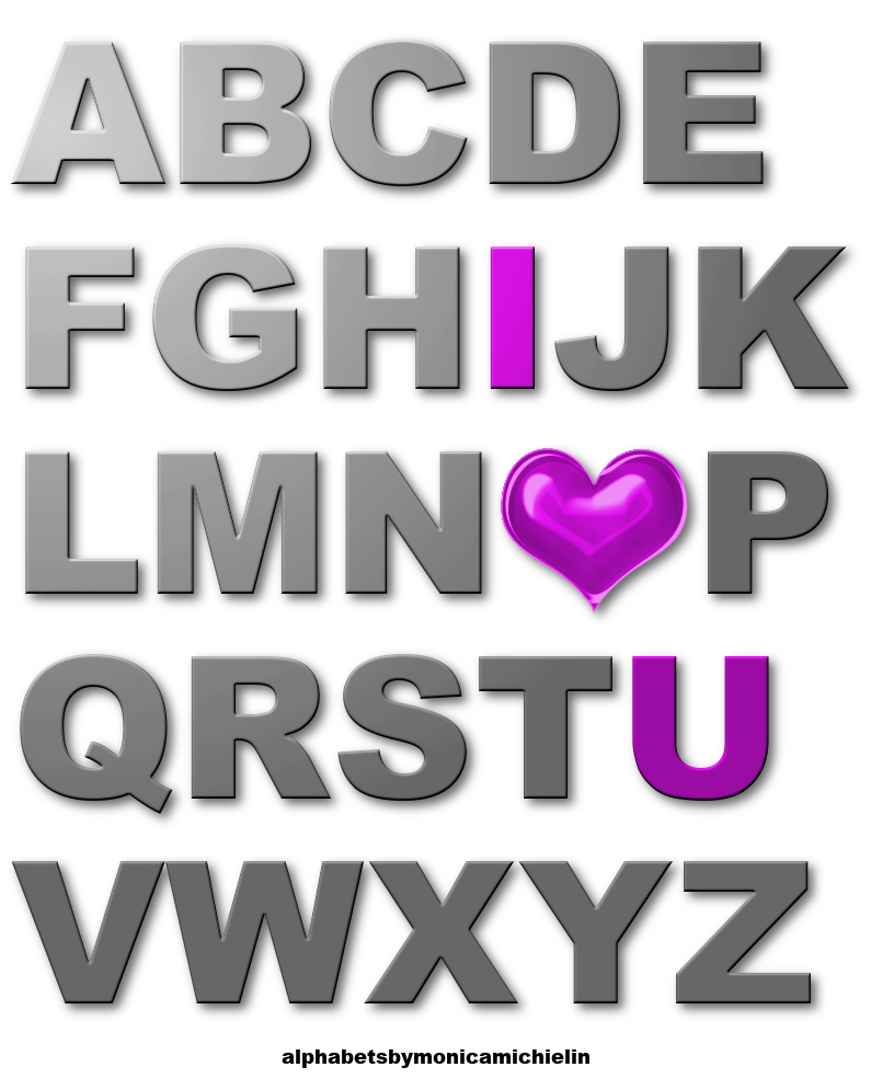 M. Michielin Alphabets: 'I LOVE YOU' ALPHABET