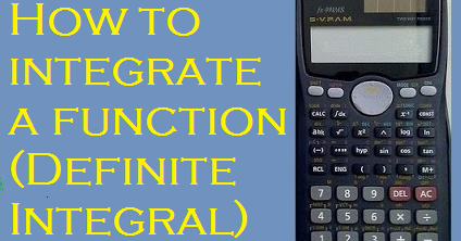 How to integrate a function (Definite Integral)