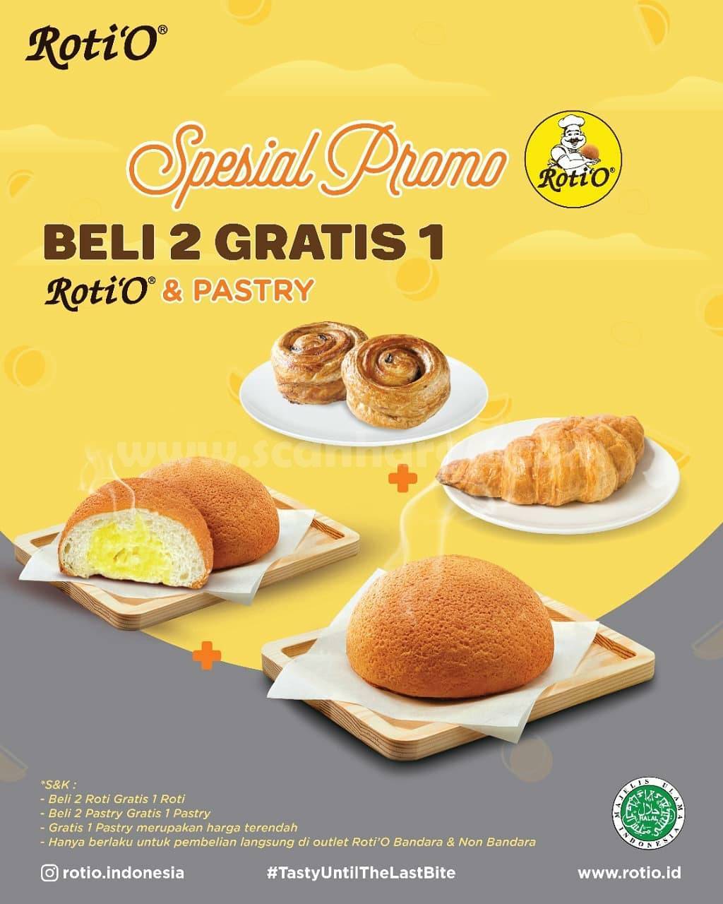 ROTI’O Promo Beli 2 GRATIS 1 + Spesial Diskon 50% untuk Minuman - scanharga