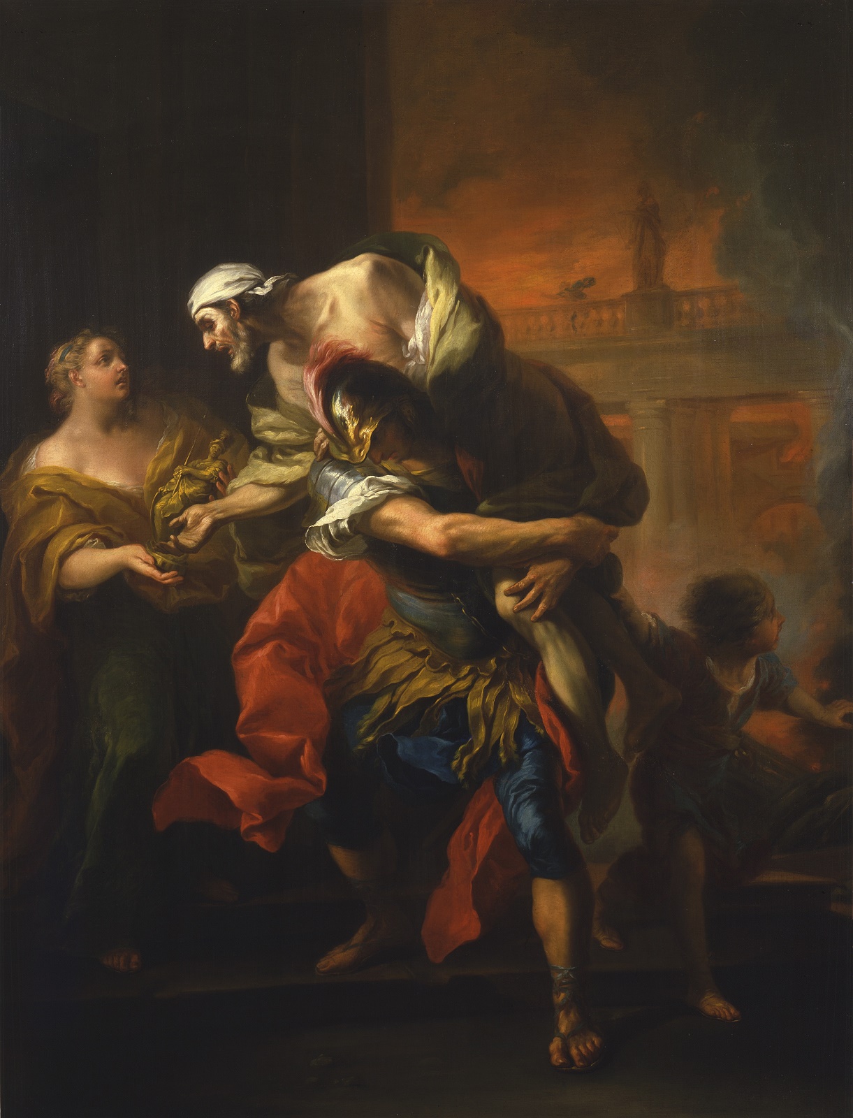 Spencer Alley: Aeneas Carries his Father out of Burning Troy