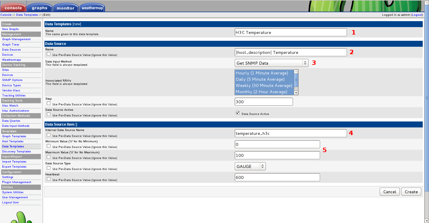 Help Networks: cacti - criando um novo template
