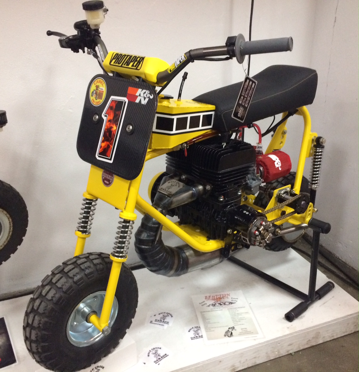 POPPA WHEELIE: Pull Start, Snow Machine powered Mini Bike.