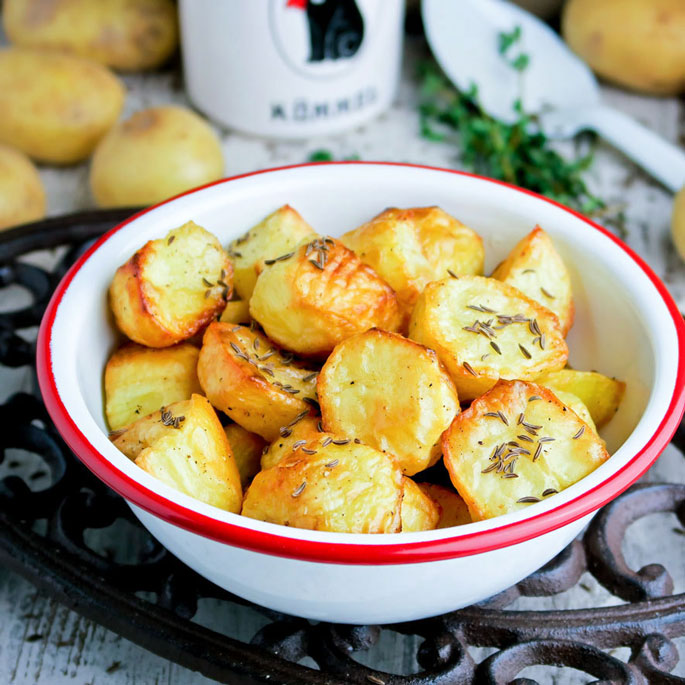 Culinaire Bagage: In de oven geroosterde aardappeltjes met kummel