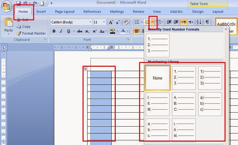 Cara Membuat Nomor Urut Otomatis di Tabel Word dengan Cepat - Belajar ...