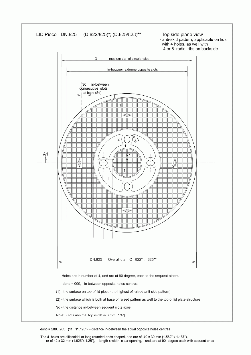 Municipal Castings: DN825 - Ductile iron manhole cover - Loading class ...