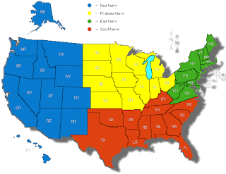 5 Regions Map Of The United States - Map