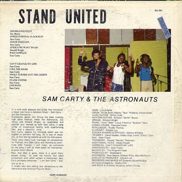 Compartilhando Reggae: Sam Carty & The Astronauts - Stand United (Nura ...