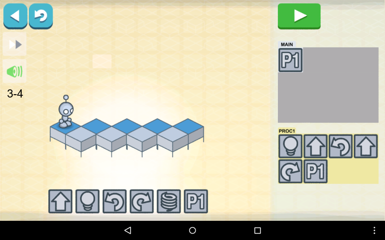 子供と一緒にプログラミング！: 【Lightbot】Code Hour（無料版）のLoopsの解答例