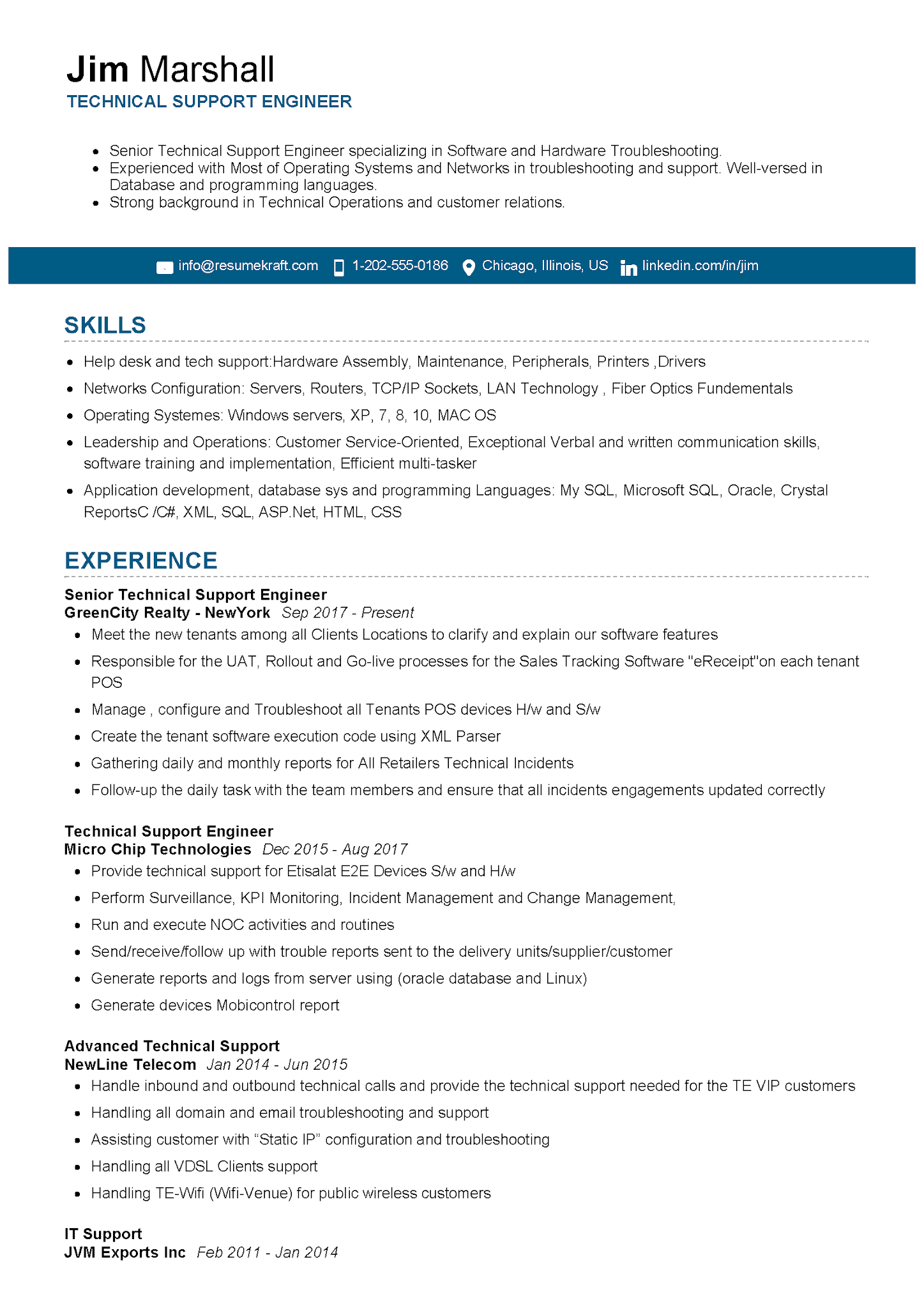 Desktop Support Resume Examples ~ Resume Letter