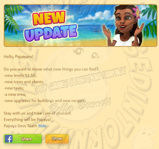 Fans di CityGames Blog: Papaya Summer Farm-Aggiornamento 10/08/2020
