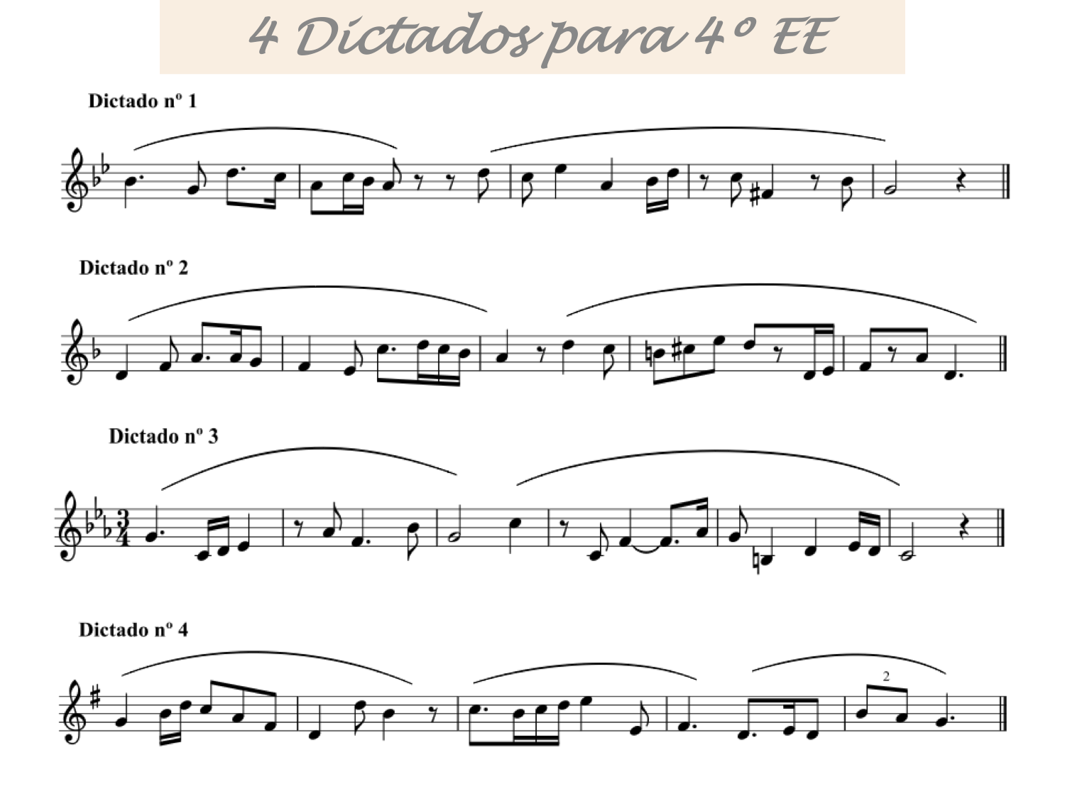 Ritmo y Sonido del Lenguaje Musical: Soluciones Dictados