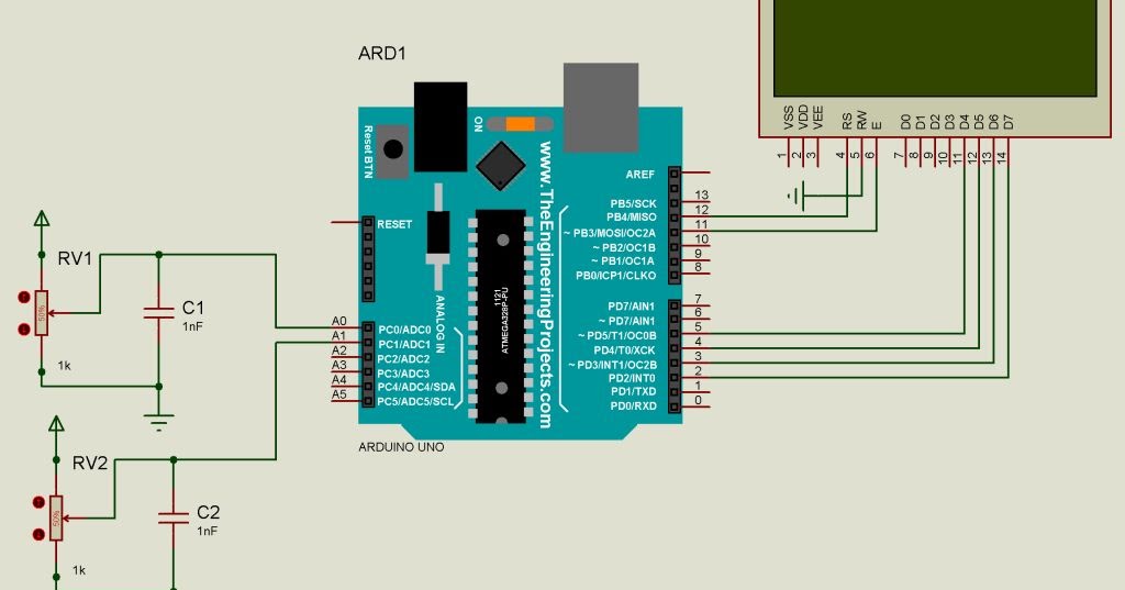 Antarmuka ADC Arduino Menggunakan Potesiometer dan menampilkannya pada ...