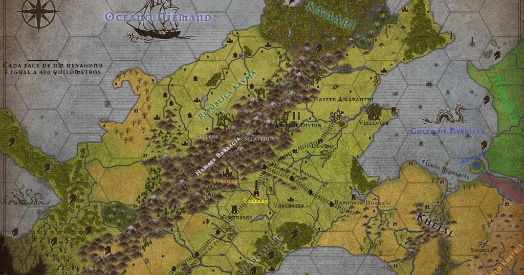 Atma - Cenário de RPG: Mapa de Sarba Oeste