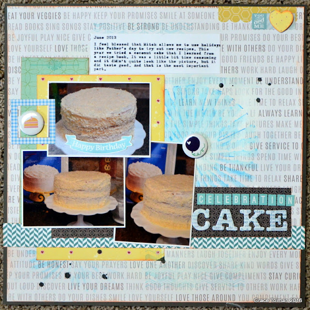 In my shoes: "Celebration Cake" layout