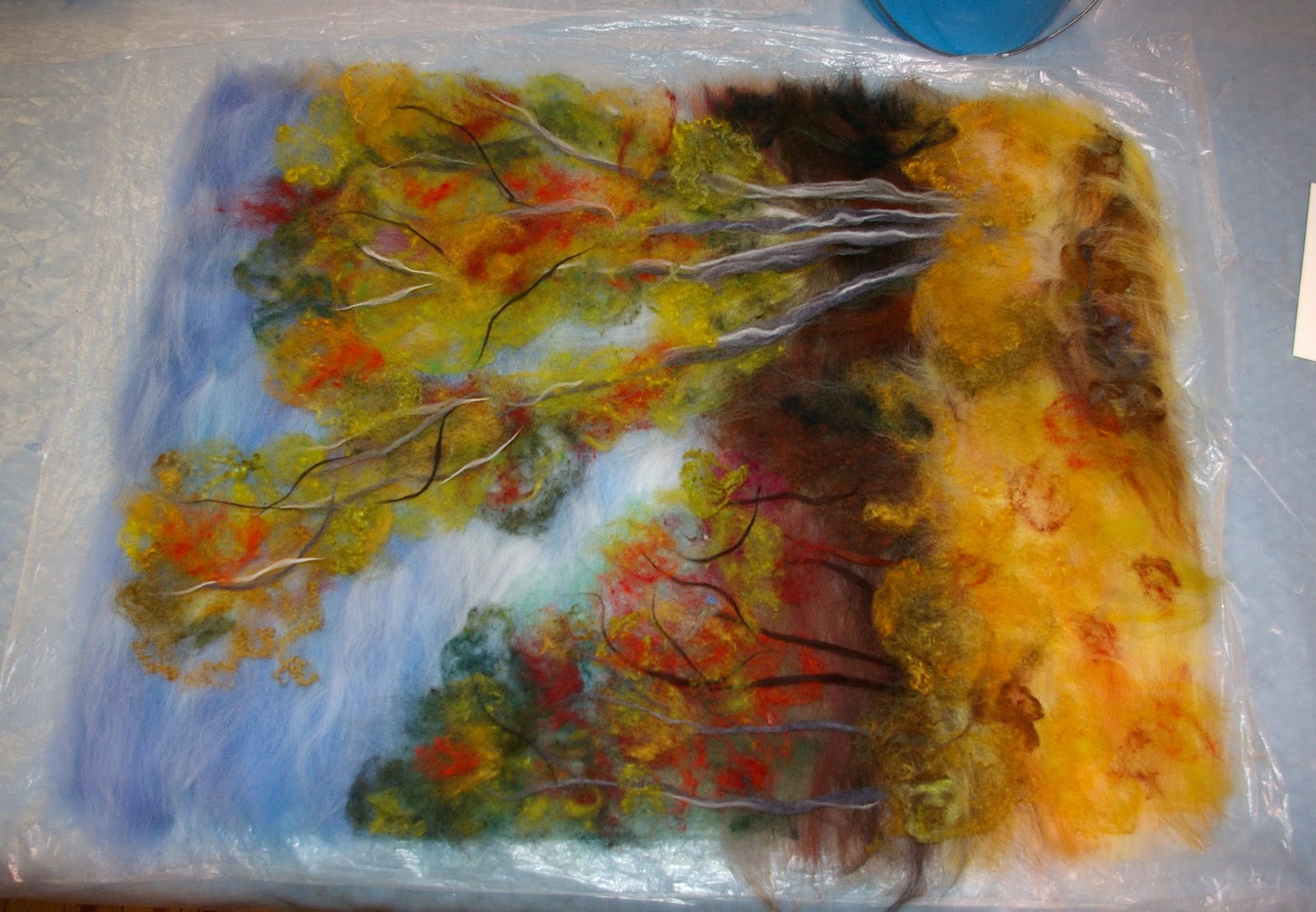 Felt Inspiration: Felted Landscape Class at New England Felting Supply