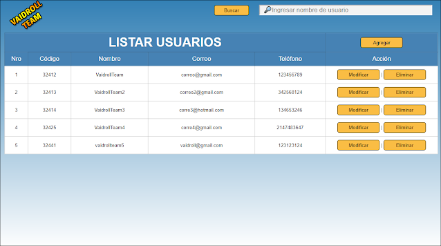 Vaidrollteam Crud BÁsico De Usuarios En Php Mysql Html Y Css
