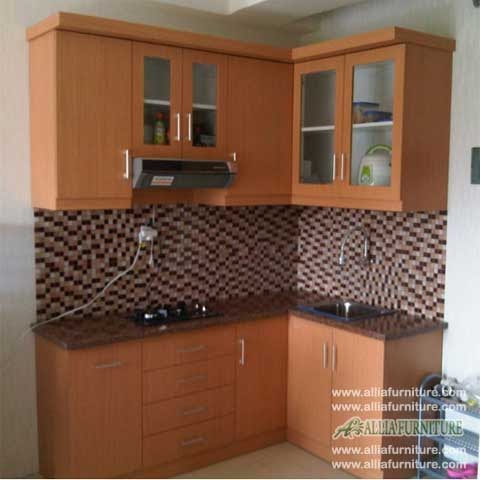 Kitchen set minimalis bentuk L model palm - Allia Furniture