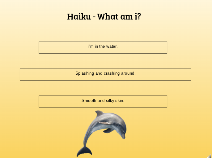 Kahu@Hornby High School : Haiku- what am i