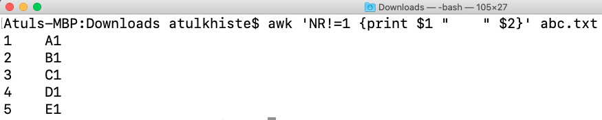 AWK one liners [part two]