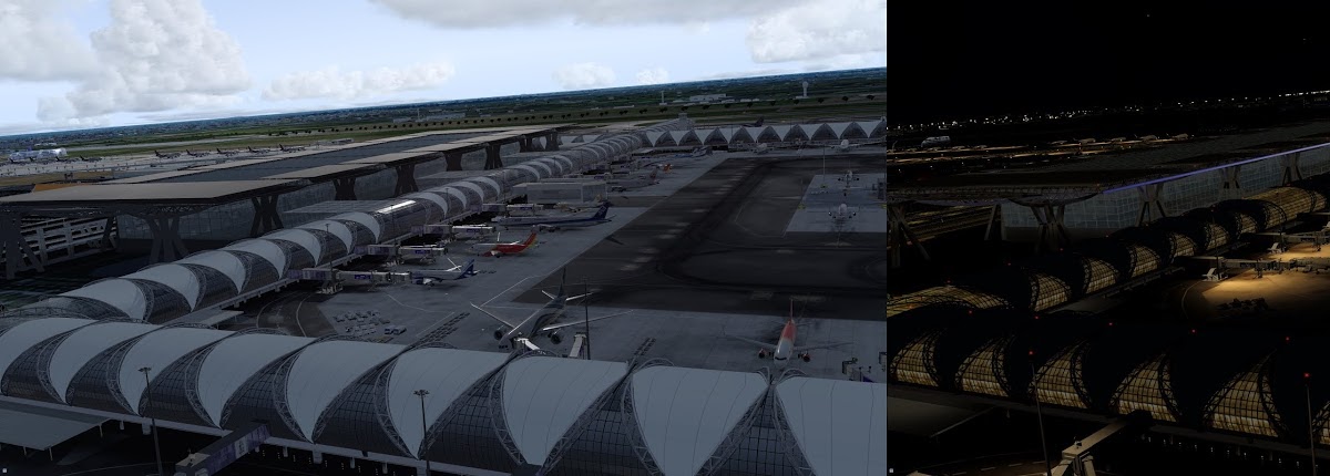 [P3D V4][P3D V5] Bangkok Suvarnabhumi International Airport VTBS ...