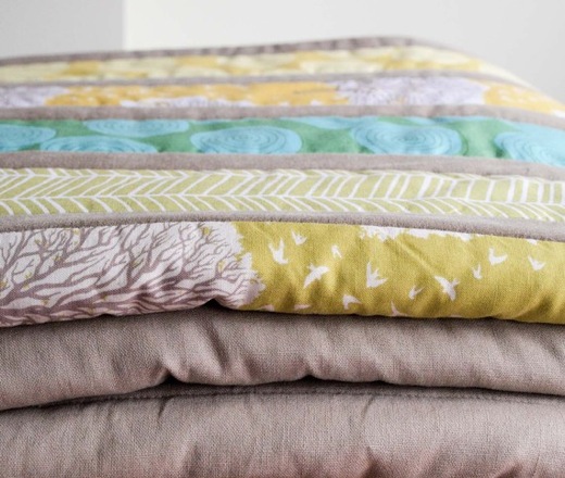 Organic Quilt Company: Custom Quilt in Earth Tones