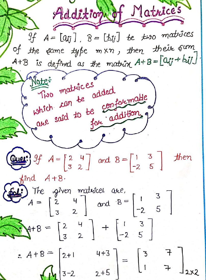 CH 3 - Matrices - Plus Two