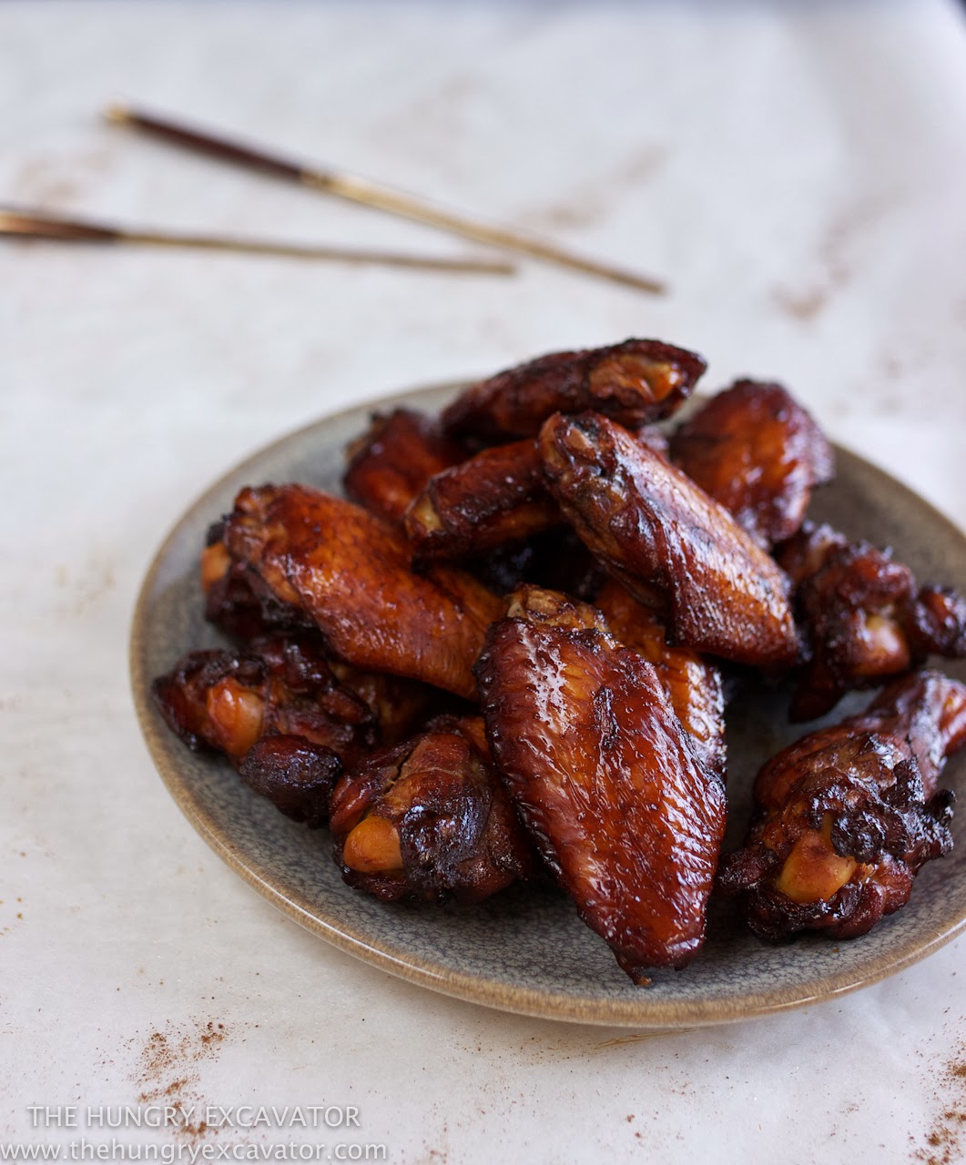 The Hungry Excavator: Dad's Grilled Chicken Wings (with Chinese Rose ...