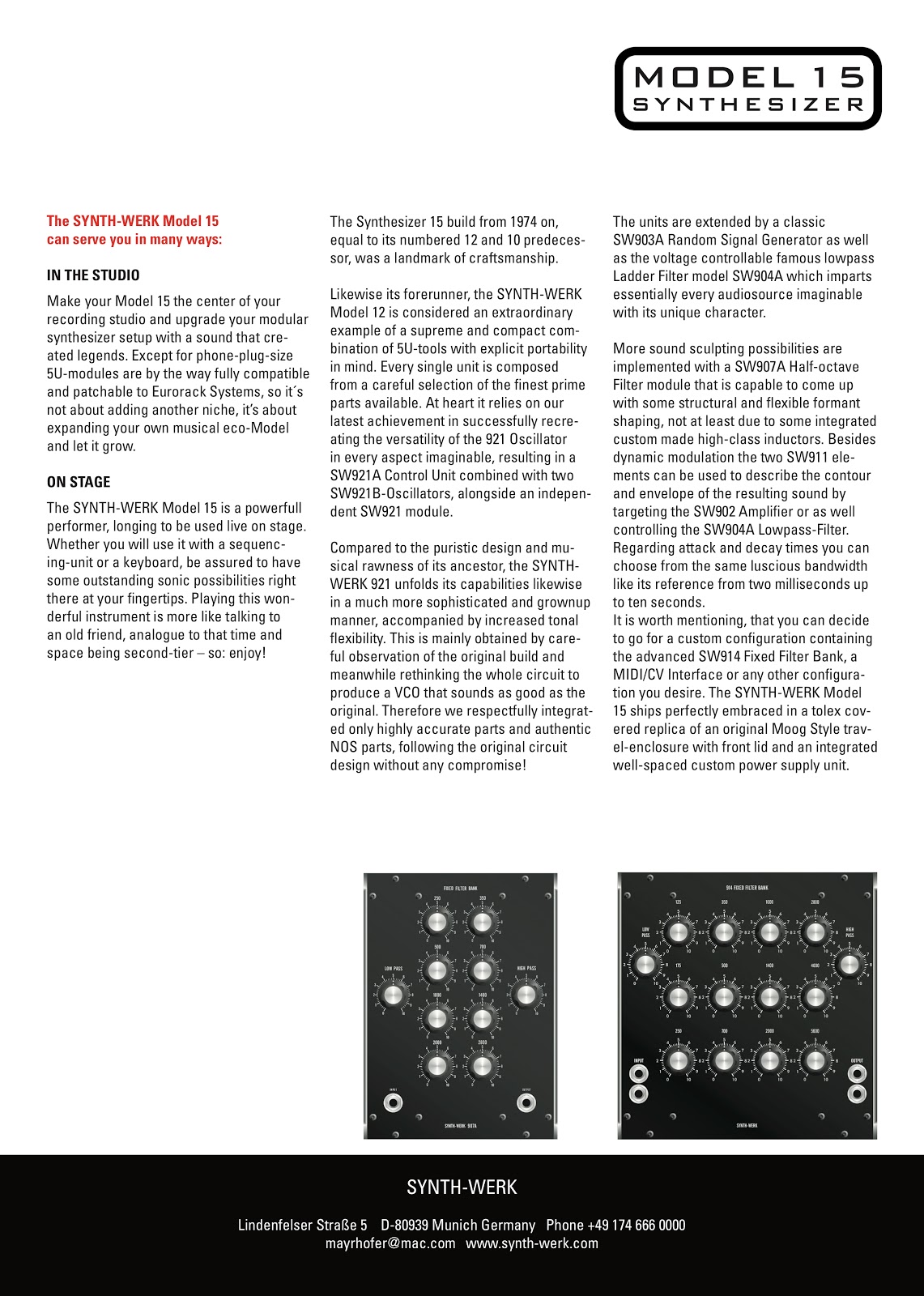 MATRIXSYNTH: New SYNTH-WERK Model 15 Modular System Coming to SUPERBOOTH19