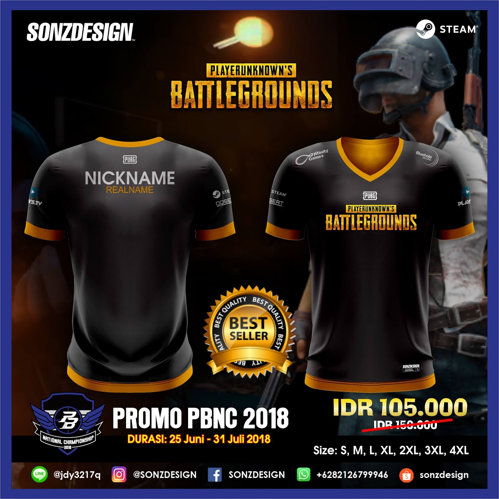 PROMO Custom Premium Jersey SONZDESIGN Indonesian Gaming Design PROMO Custom Premium Jersey SONZDESIGN Indonesian Gaming Design