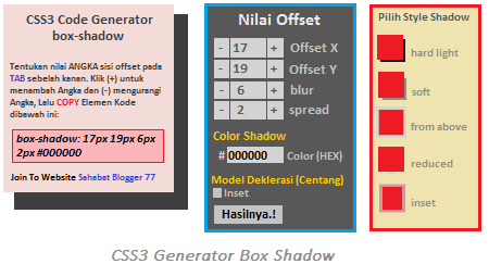 CSS3 Input Generator Box Shadow | SAHABAT BLOGGER 77