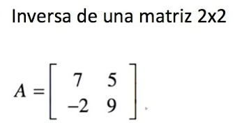 Calculando matriz inversa 2x2 c++