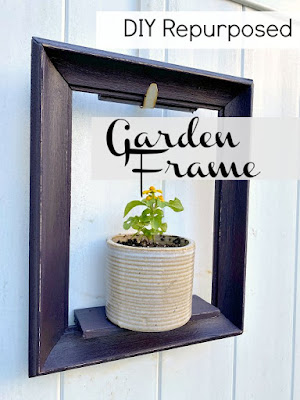 Decorating With Garden Junk and a DIY Wooden Frame