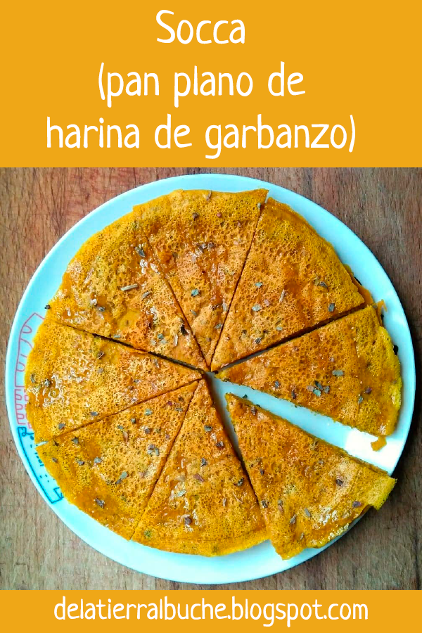 Socca (pan plano de harina de garbanzo)
