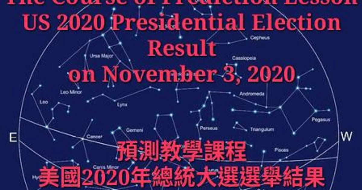 Orion Museum: The Course of Prediction Lesson US 2020 Presidential ...