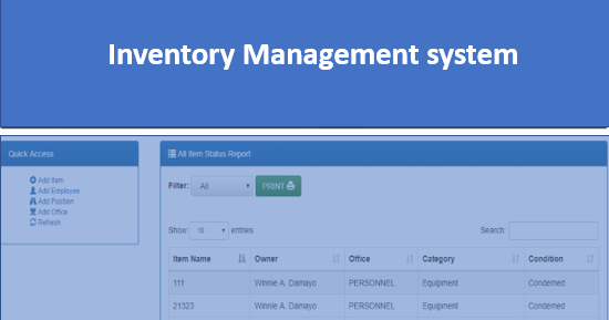 Online Inventory Management System in PHP with Source Code