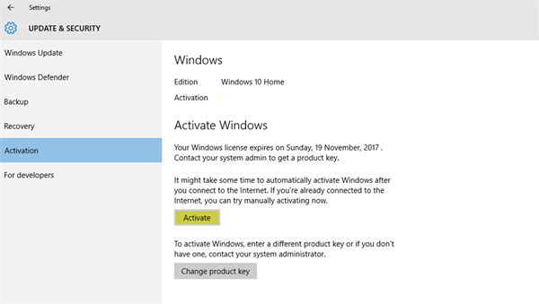 How to Activate windows 10 all version