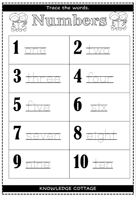 Numbers Worksheet : Free Printable