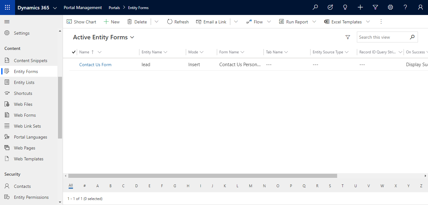 Creating your Event's First Entity Form in Dynamics 365 Portal.