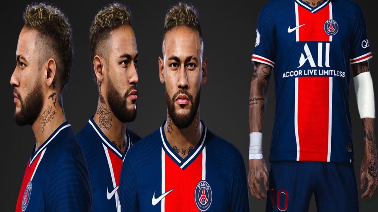 PES 2021 Faces Neymar Jr with Elbow Pad by SR ~ PESNewupdate.com | Free ...