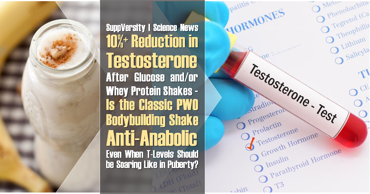 10%(+) Reduction in Testosterone After Glucose and Whey Protein Shakes ...