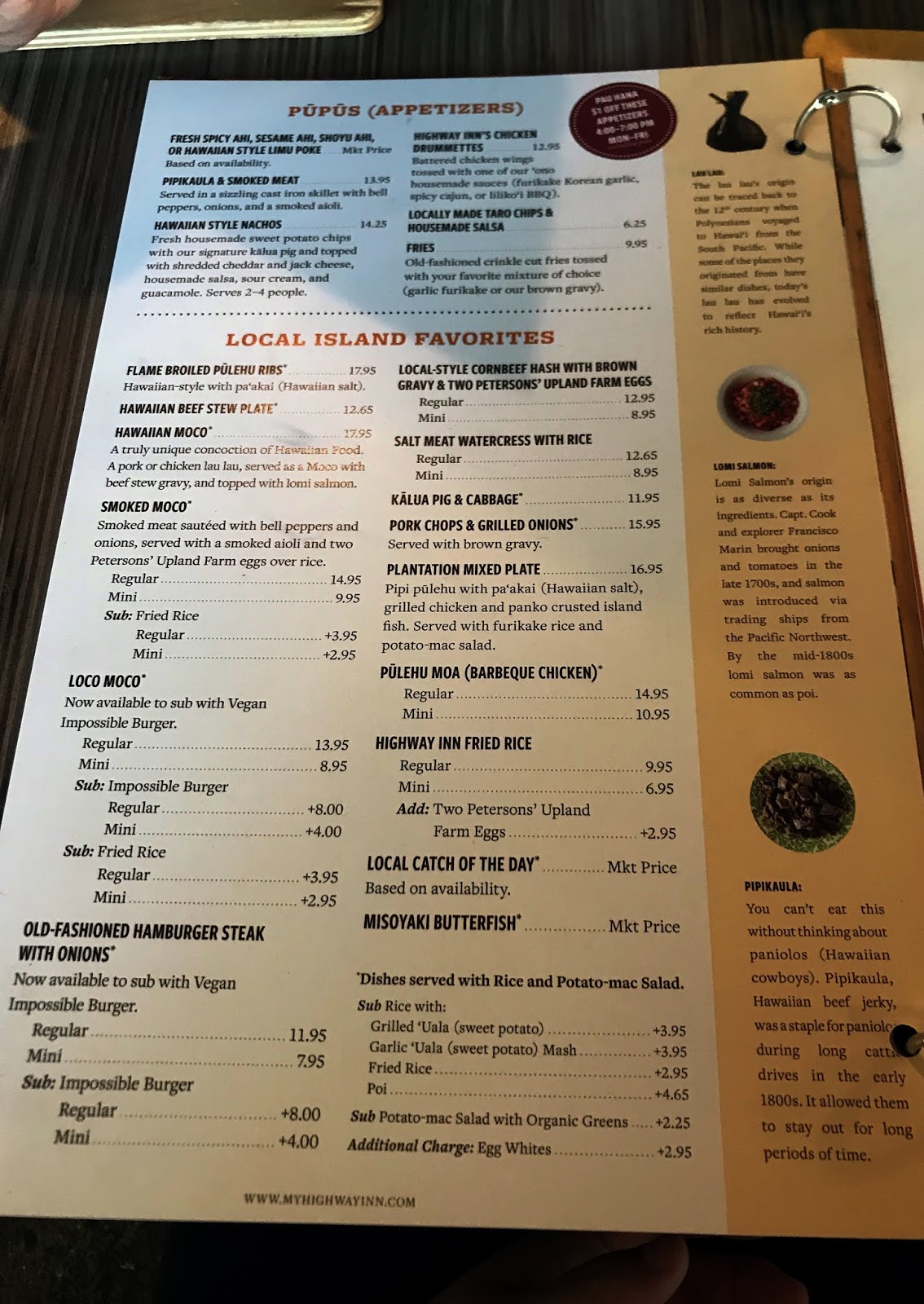 [Honolulu] Highway Inn - Traditional Hawaiian Food