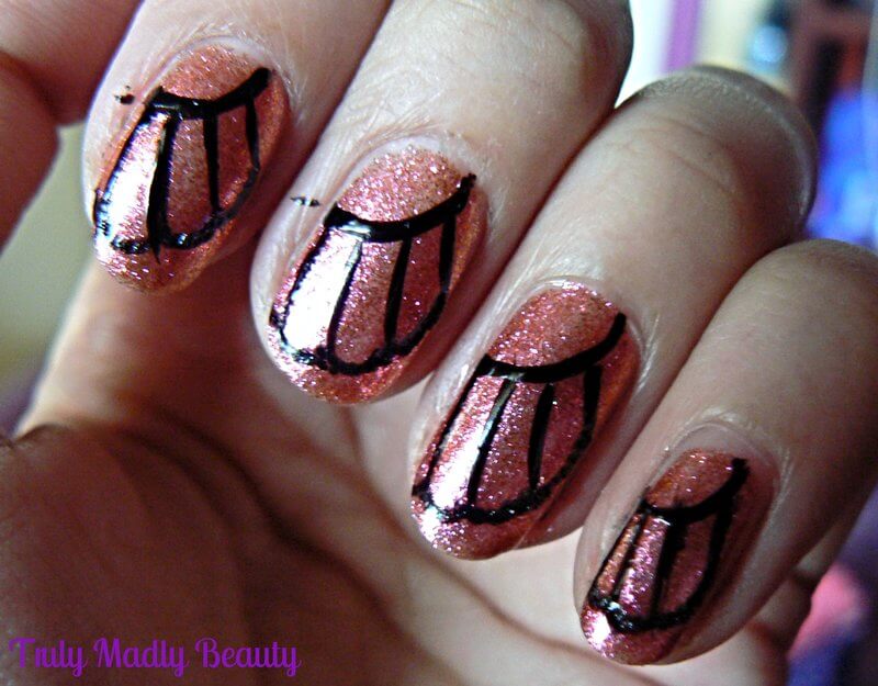 Truly Madly Beauty: NOTD - Butterfly Wing Nails & Tutorial!