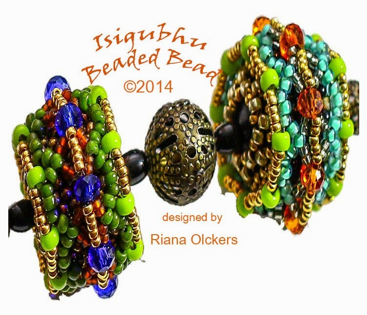 Riana Olckers Bead Weaving Designs: Isigubhu Beaded Bead