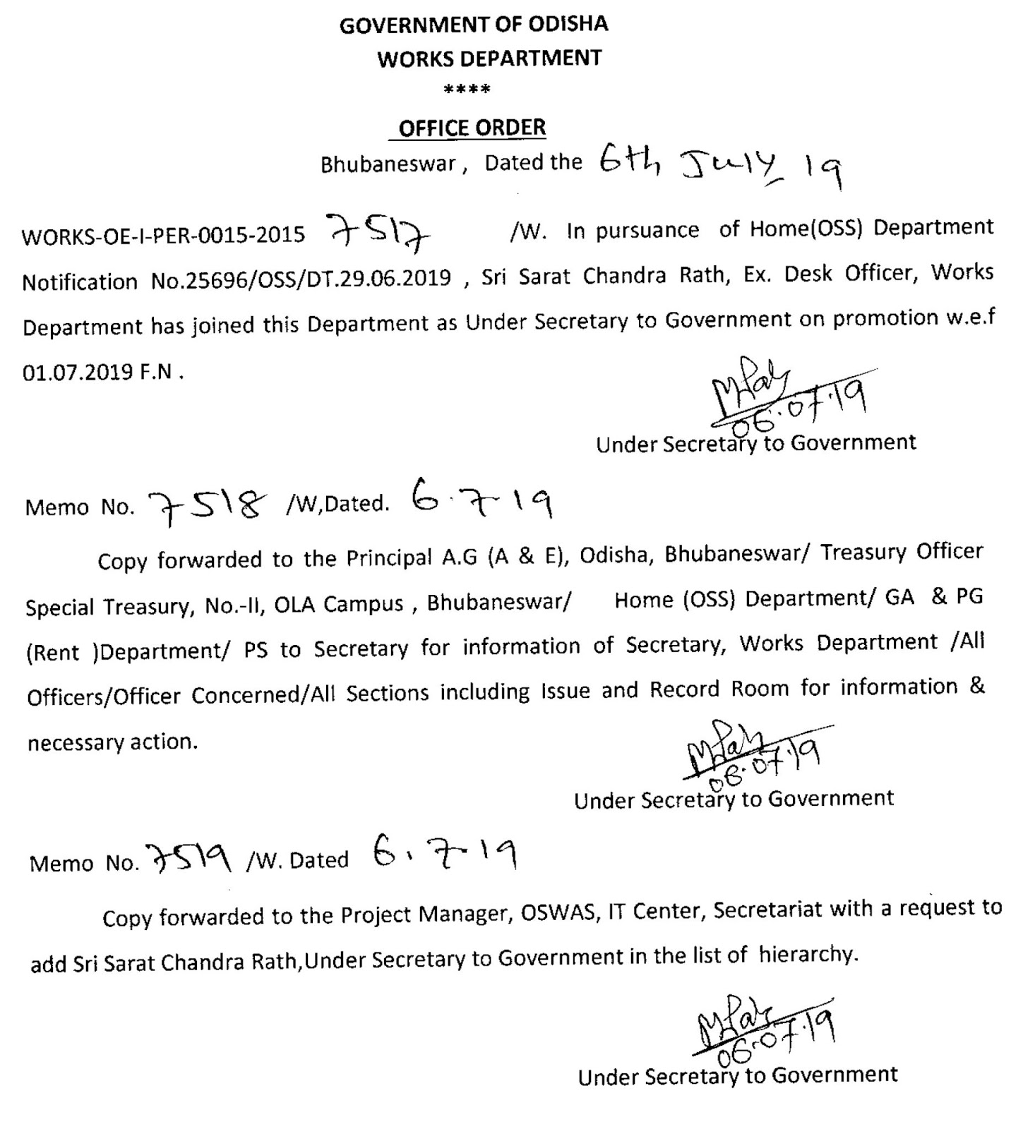 OSS TODAYS Joining Letter On Promotional Posts oss-todays-joining-letter-on-promotional-posts