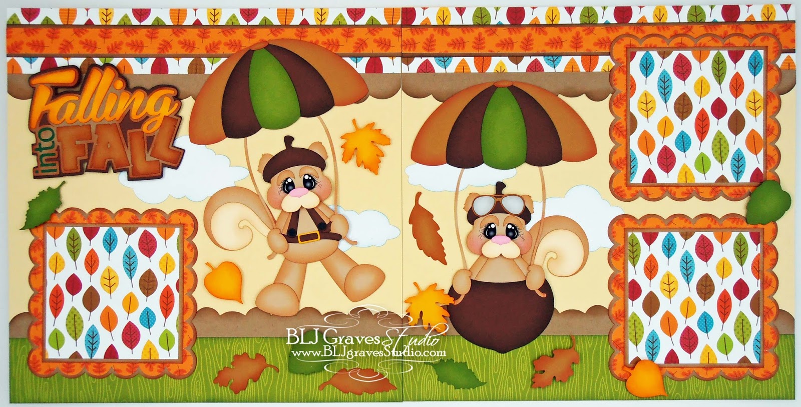 BLJ Graves Studio: Falling Into Fall Scrapbook Pages