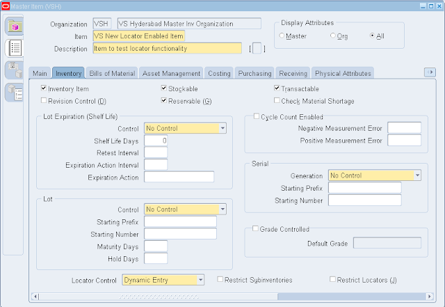 Vipul's Oracle Apps Blog: Locator Control